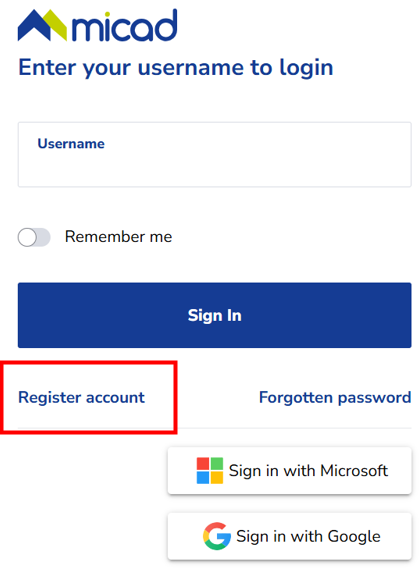 Micad Pro - How can new users Self-register – Micad