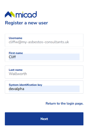 Micad Pro - How can new users Self-register – Micad